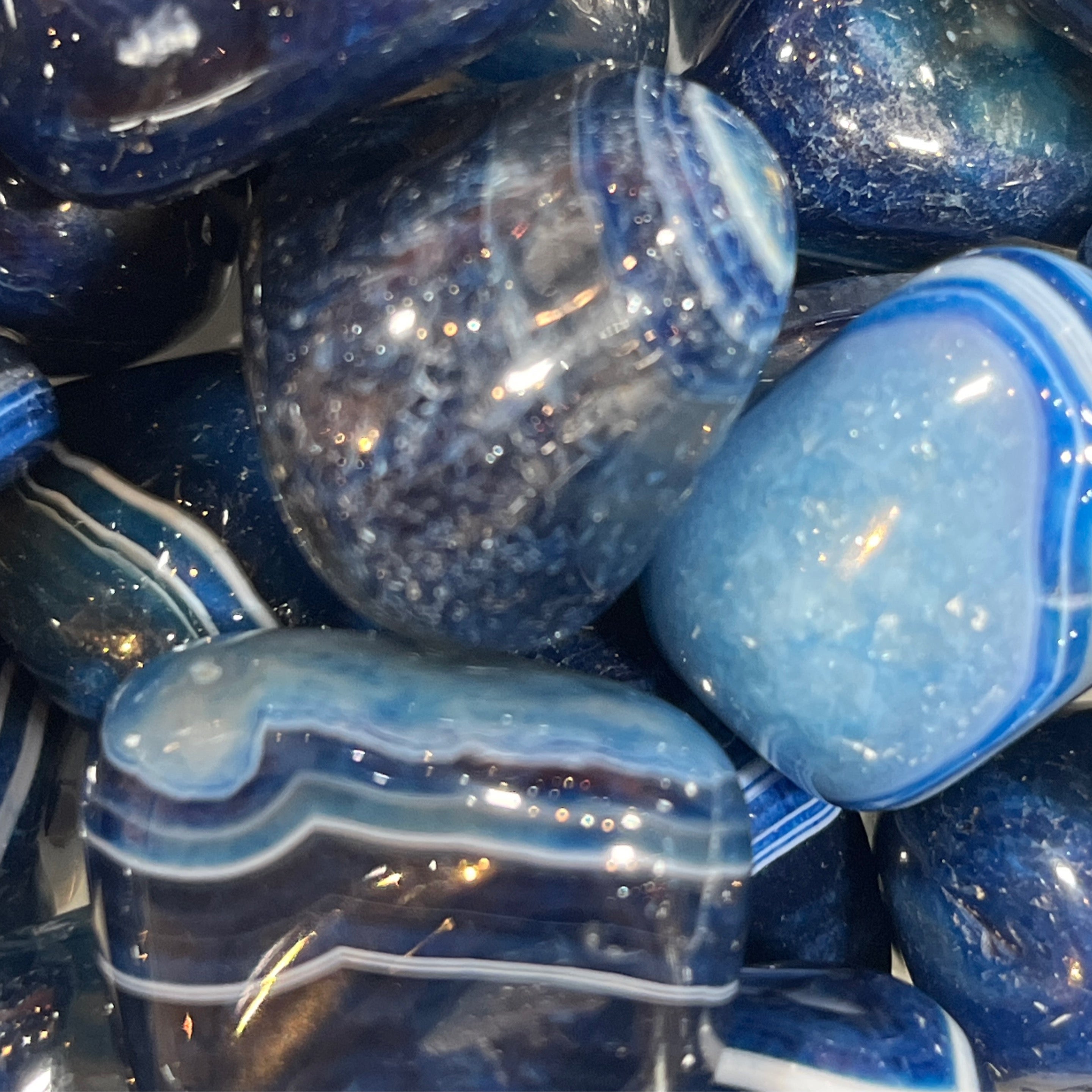 Blue Banded Tumble | Main Street Rocks