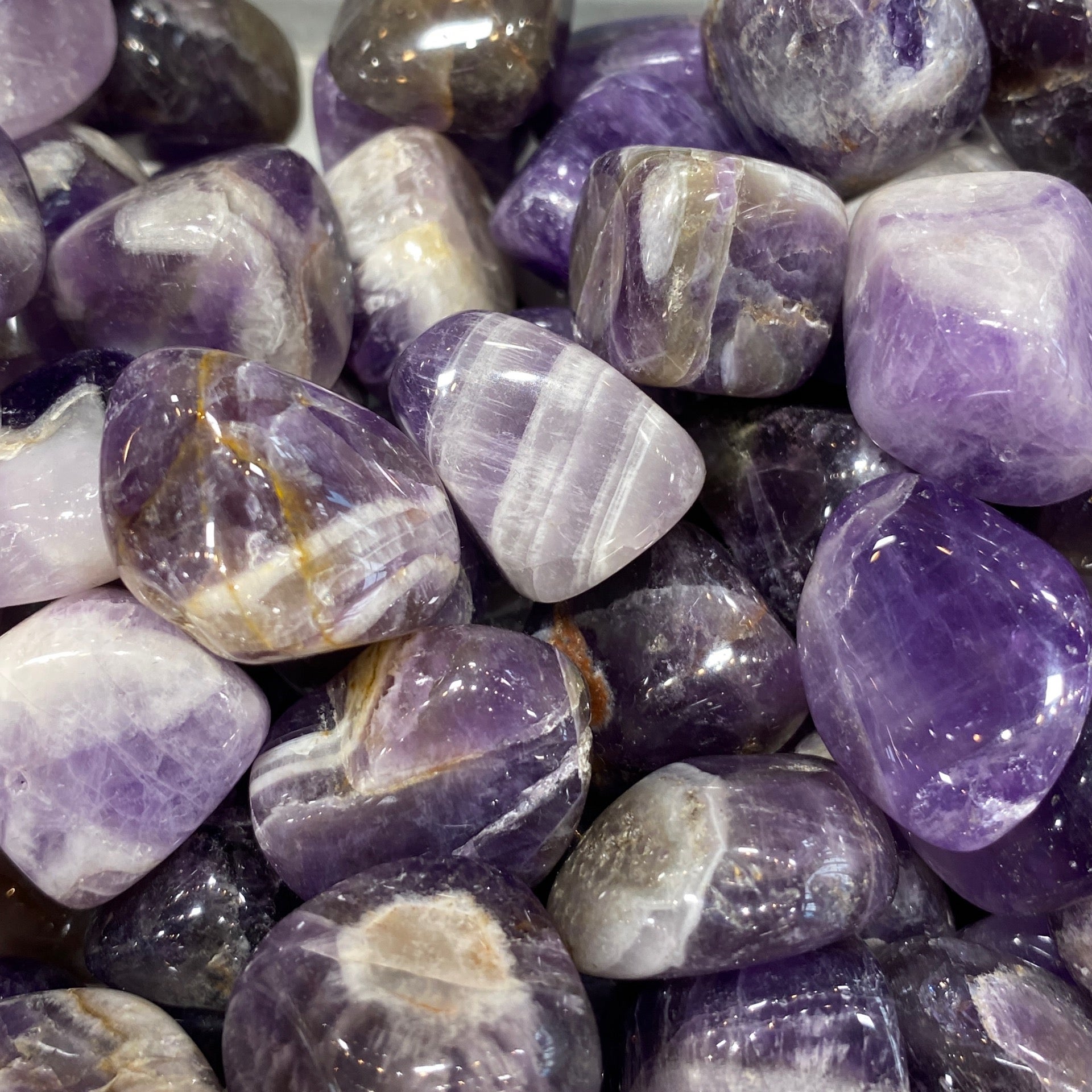 Chevron Amethyst Tumble | Main Street Rocks