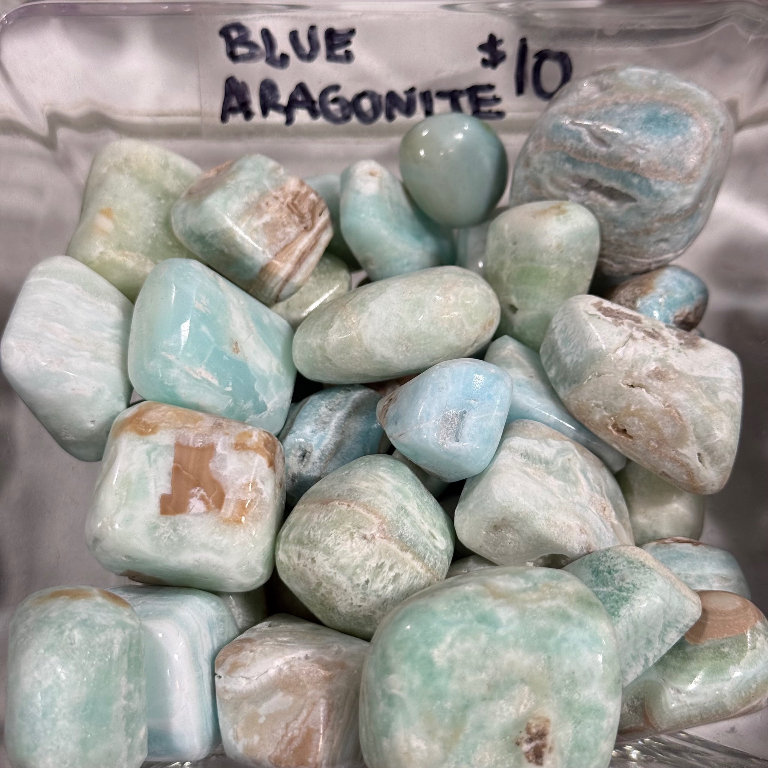 Blue Aragonite Tumble | Main Street Rocks